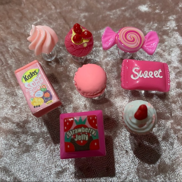 Office | Cute Pink Sweets And Candy Charm Themed Thumb Tack Push Pin ...